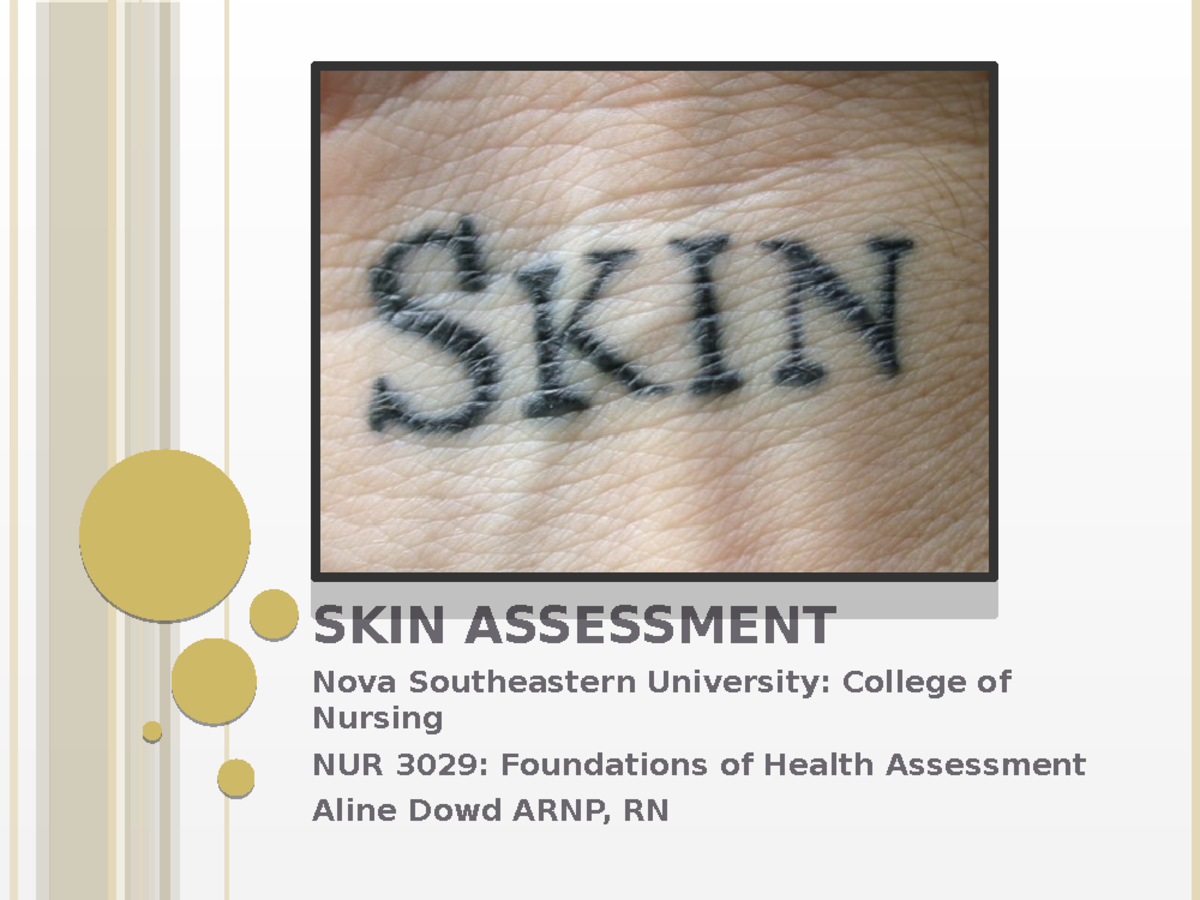 Lecture slides, lecture 1 Chapter 12 Integumentary Hair Nails - SKIN ...