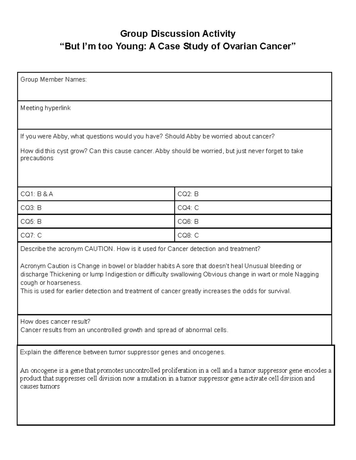 Group Discussion Activity - Group Discussion Activity “But I’m too Young: A Case Study of ...