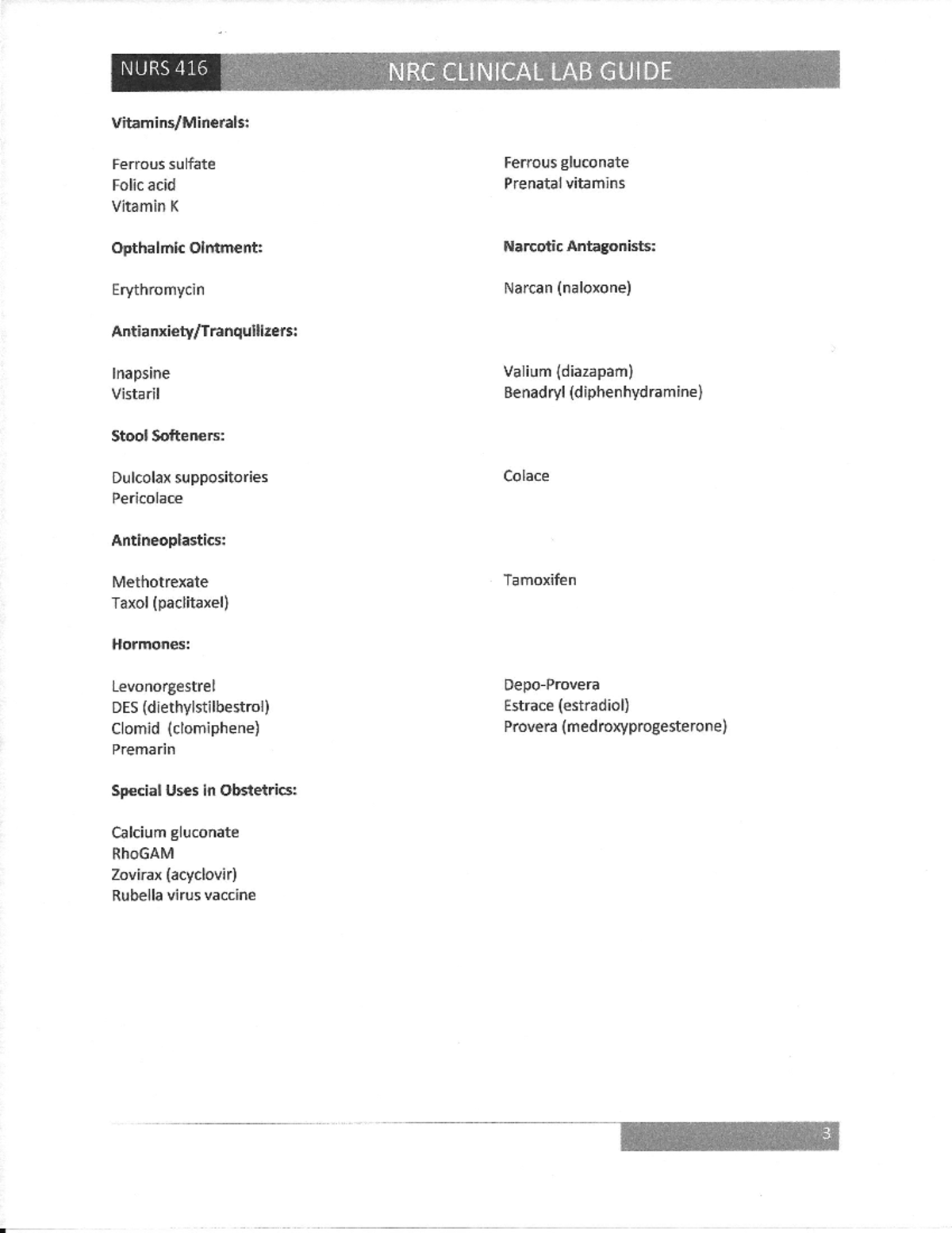 NURS 416 Lab Packet - study material - Nurs 305 - Studocu