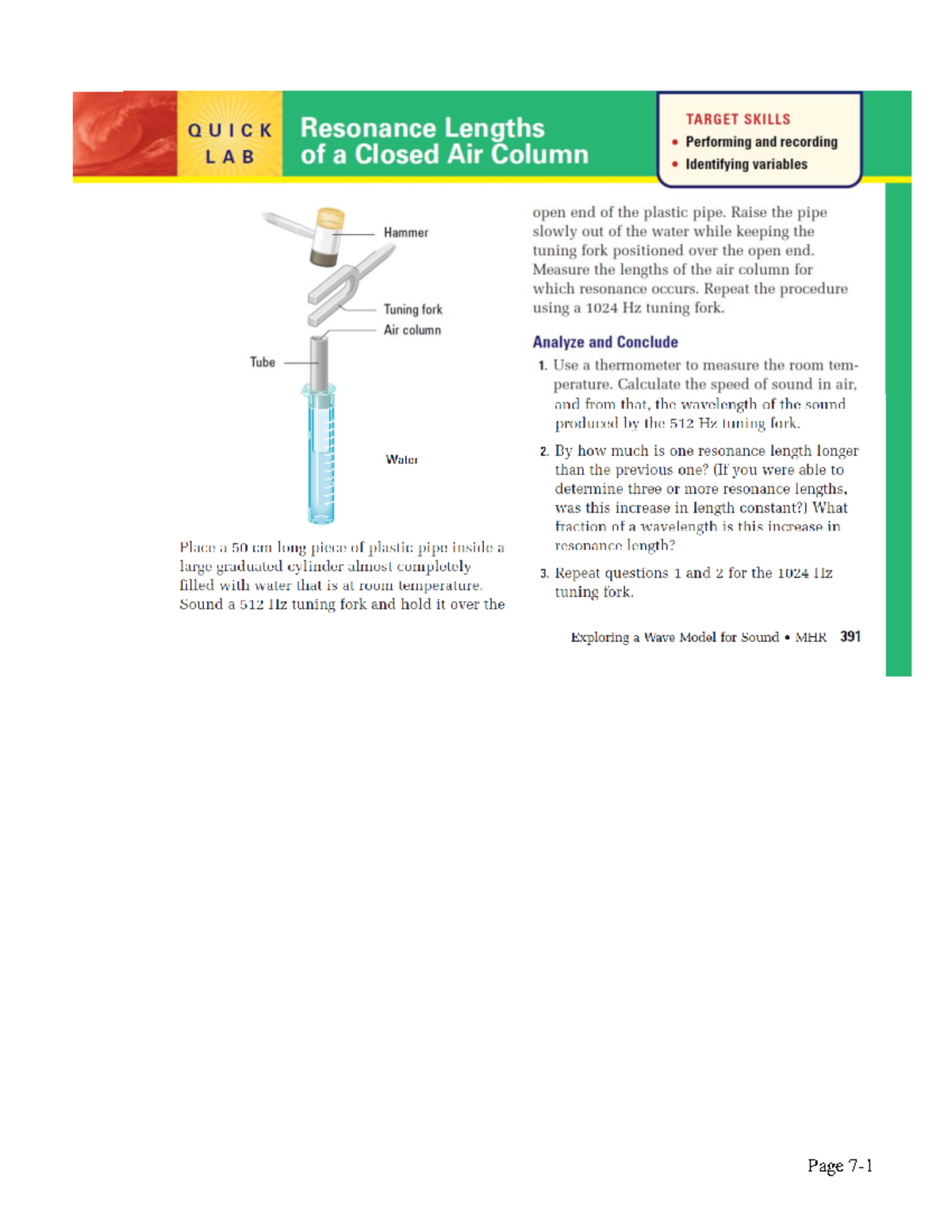 LP7 Lab - Resonant Length - Page 7- - Studocu