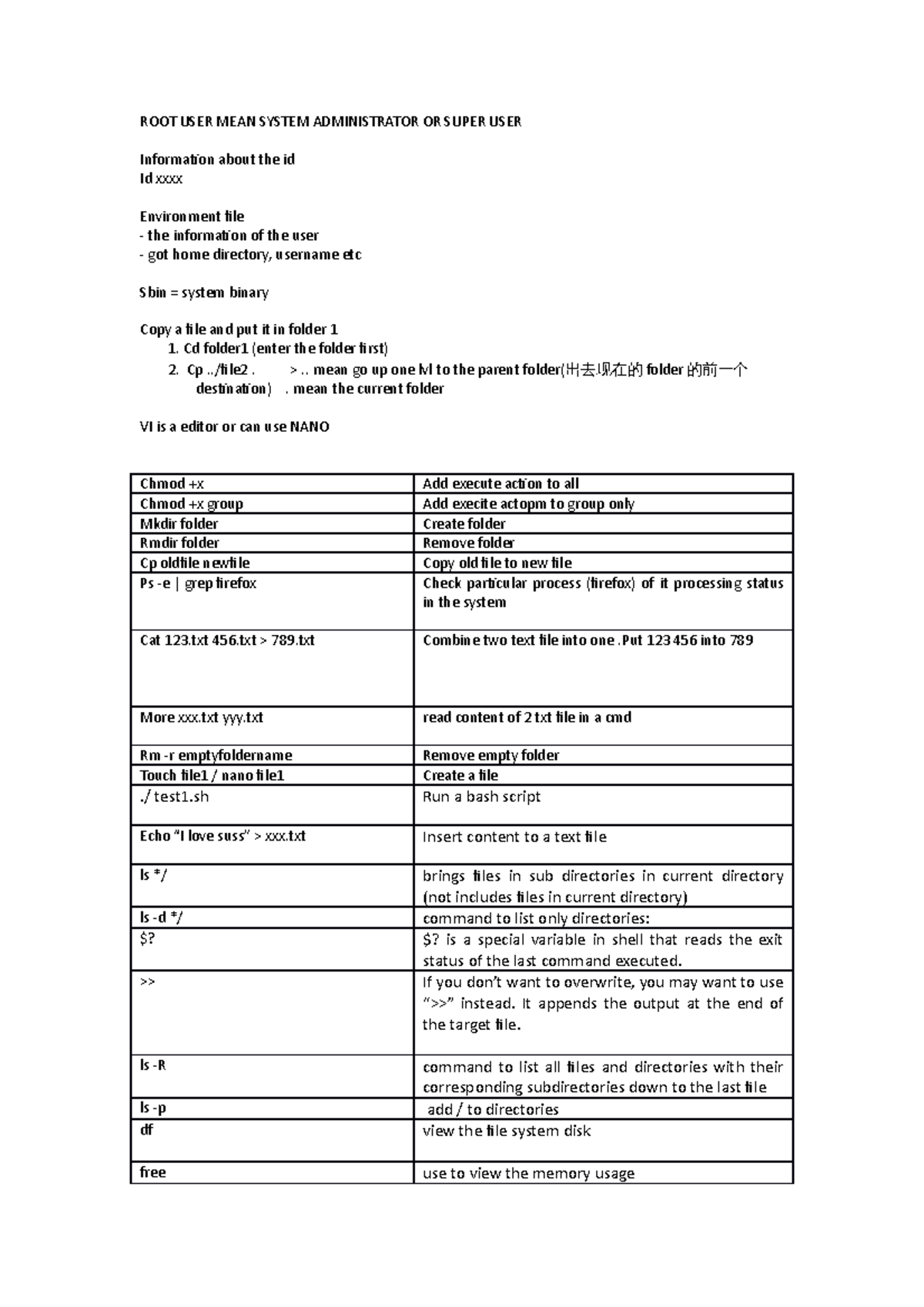 Command Linux - Note - ROOT USER MEAN SYSTEM ADMINISTRATOR OR SUPER ...