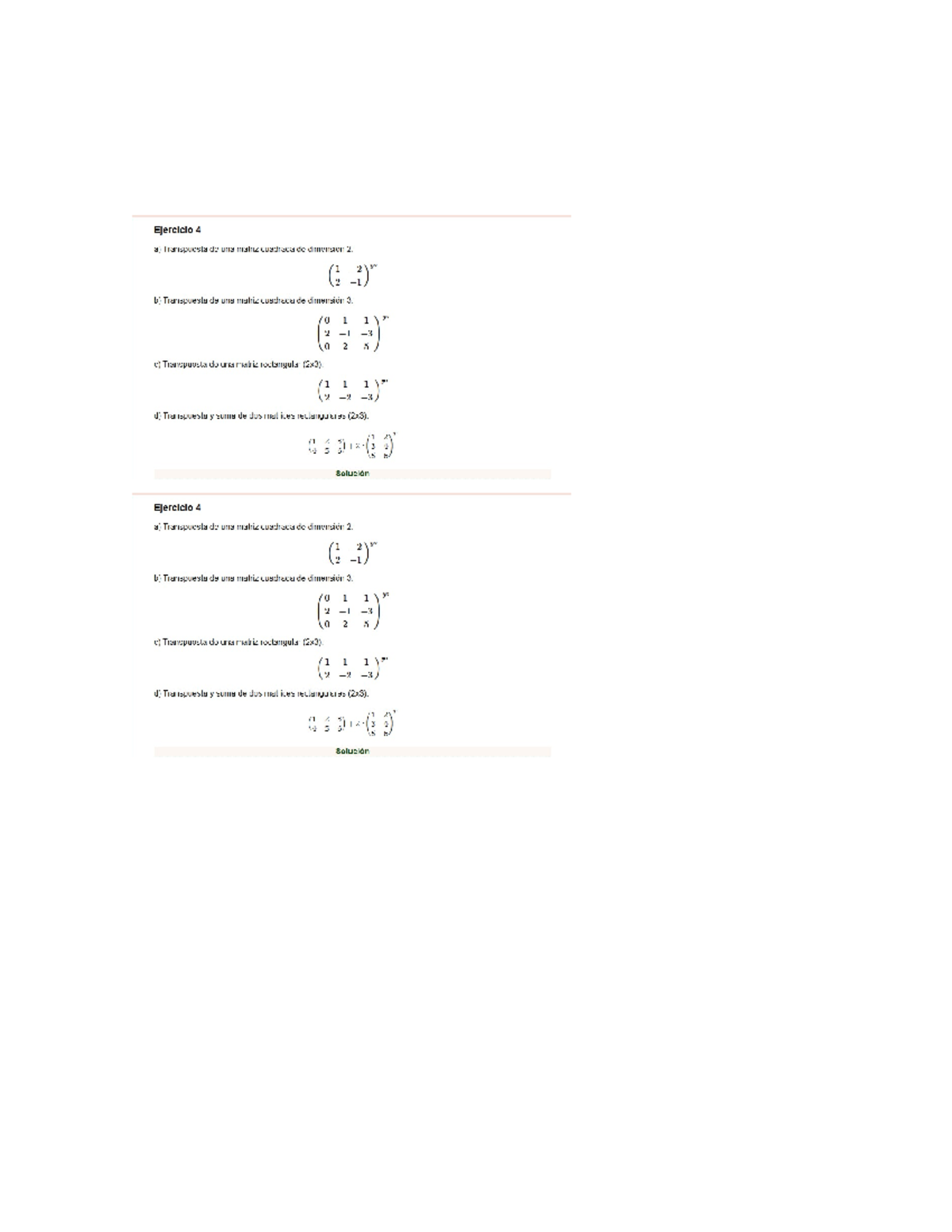 Doc2 - xzXZZ - Ejercicio 4 a) Transpuesta de una matriz cuadrada de ...