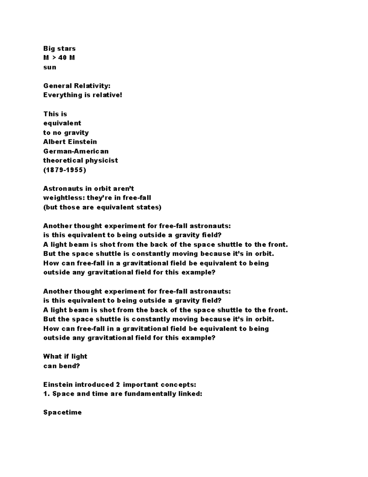 Blackholes - class notes on the Blackhole and problem solving - Big ...