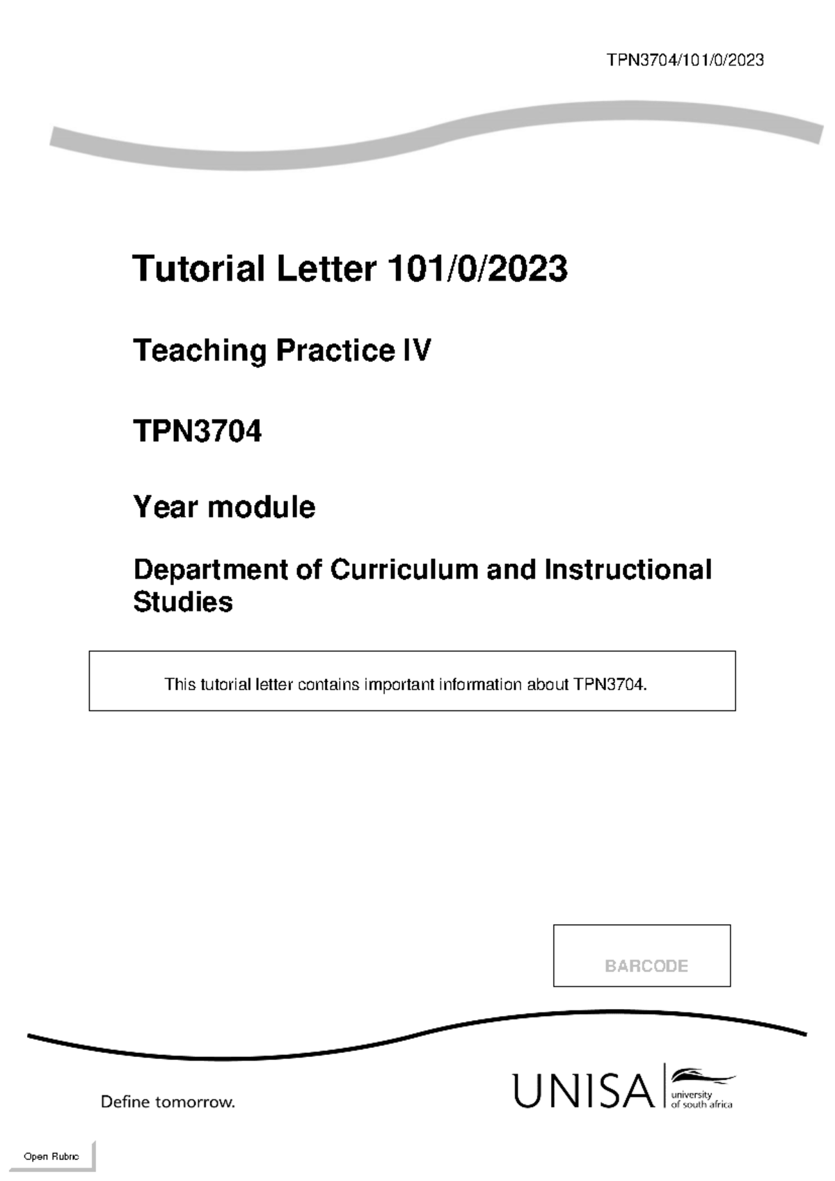 101 2023 0 b - Tutorial letter 101 - TPN3704/101/0/ Tutorial Letter 101 ...