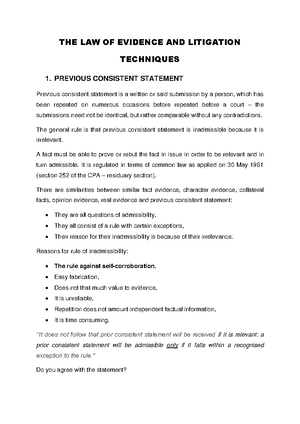 Charge sheet and indictment - NOTES Criminal Procedure 2 CMP301-A 1 ...