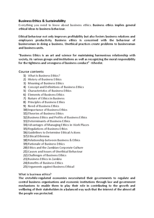 BMG course outline - BMG 102 - MULUNGUSHI UNIVERSITY SCHOOL: BUSINESS ...