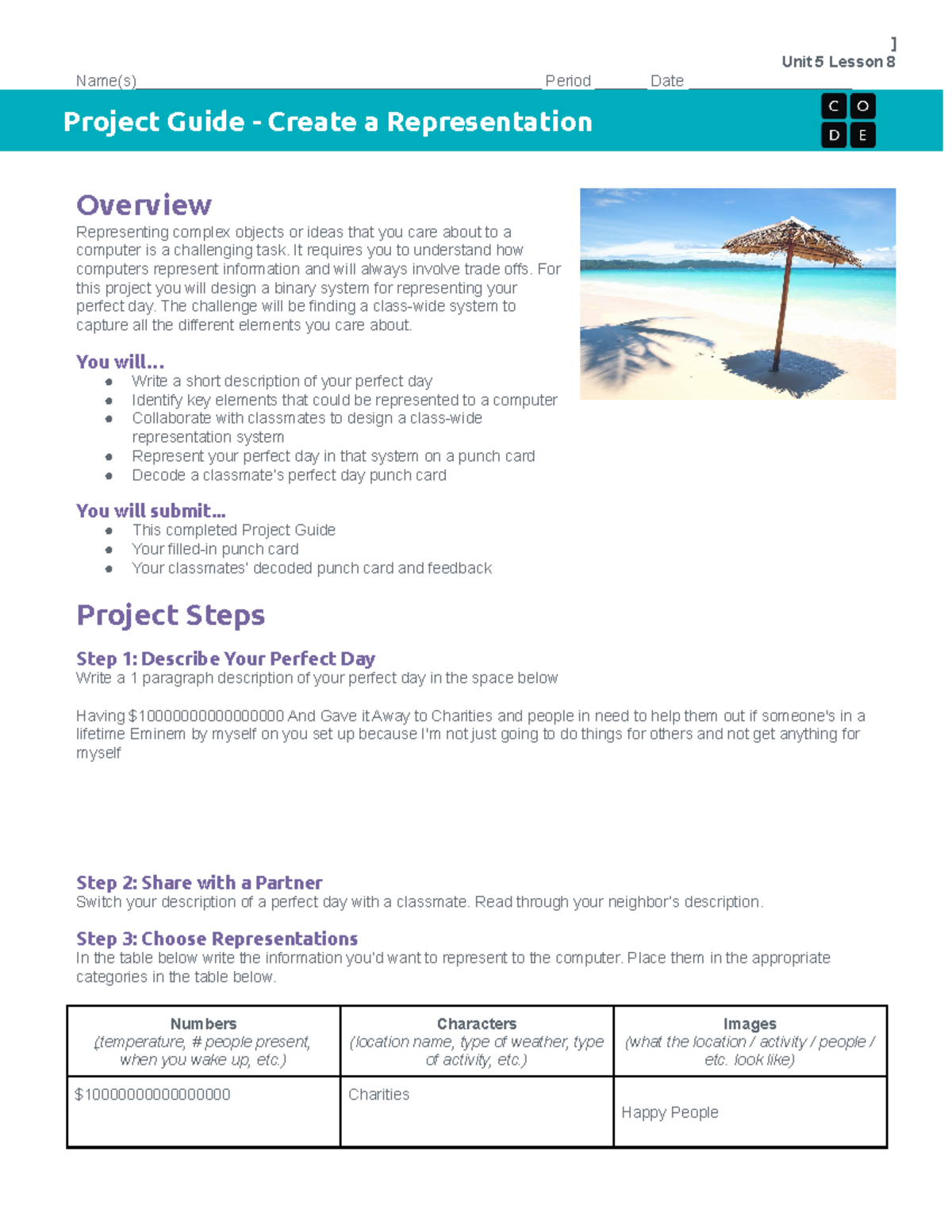 Noah Dabbs - Copy of zz U5L08 - Project Guide - Create a Representation ...