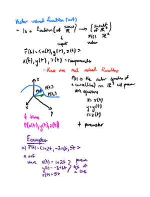 Calculus of VVT cont - MATH 2153 - Studocu