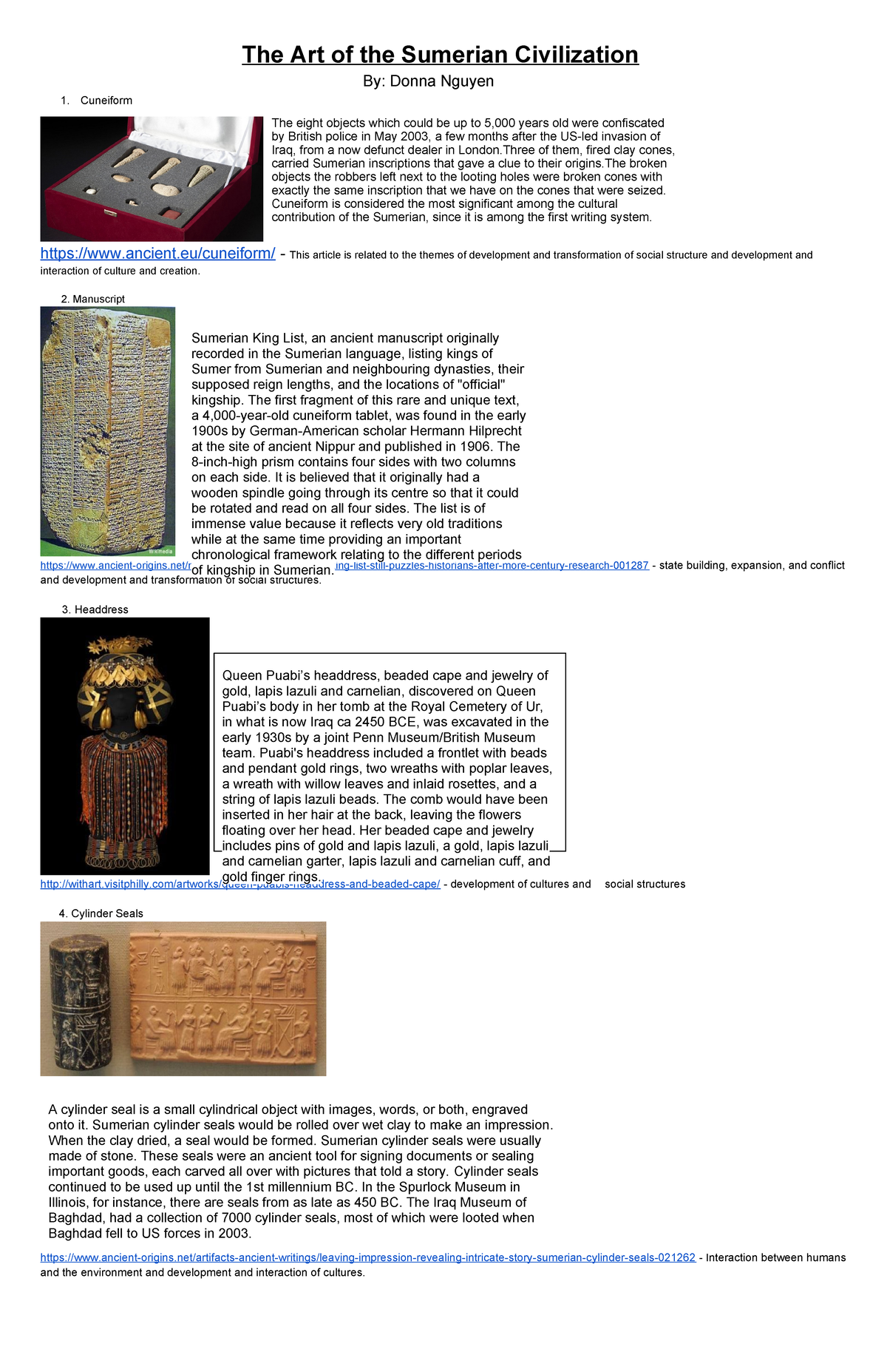 Sumerian Civilization - Cuneiform ancient/cuneiform/ - This article is ...