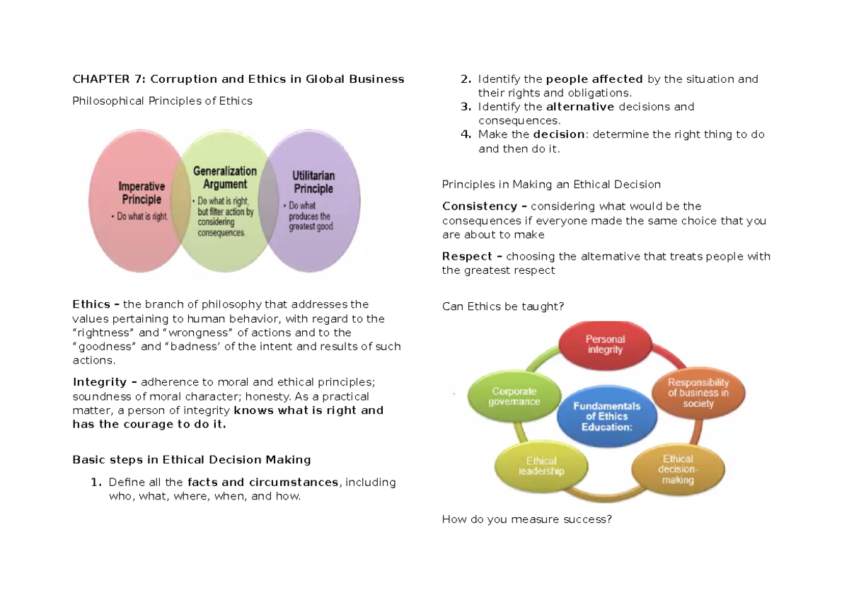 BUSINESS OPERATIONS MANAGEMENT BOM PDF - CHAPTER 7: Corruption and ...
