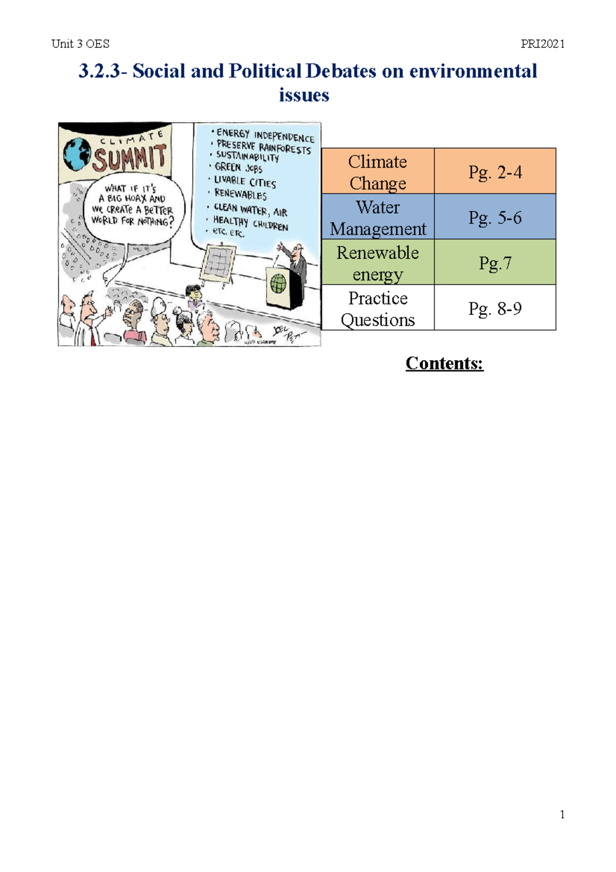 3 - coursework - Unit 3 OES PRI 3.2- Social and Political Debates on ...