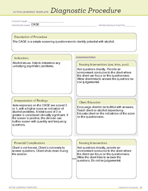 MAST-G Diagnostic Procedure - ACTIVE LEARNING TEMPLATES THERAPEUTIC ...