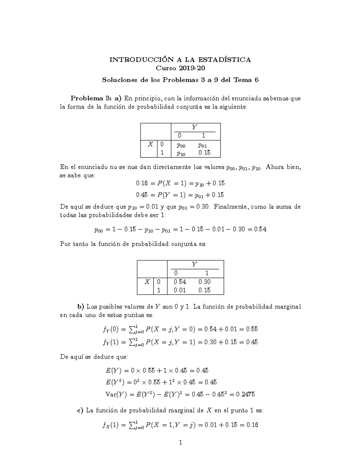 Problemastema 6Soluciones 3a9 introduccion a la estadistica - INTRODUCCI”N A LA ESTADÕSTICA ...