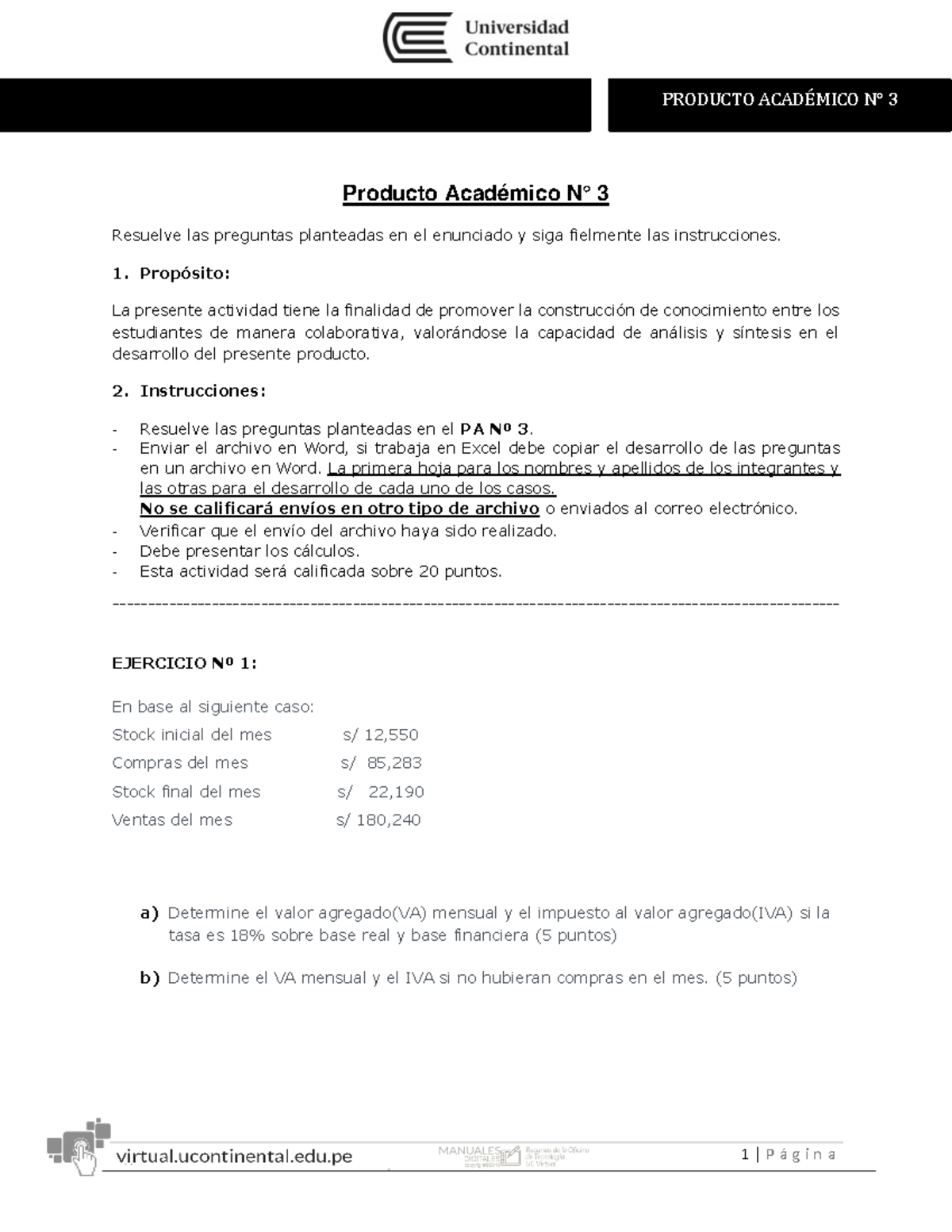 PA3 Imposición al consumo - 1 | P á g i n a PRODUCTO ACADÉMICO N° 3 Producto Académico N° 3 ...