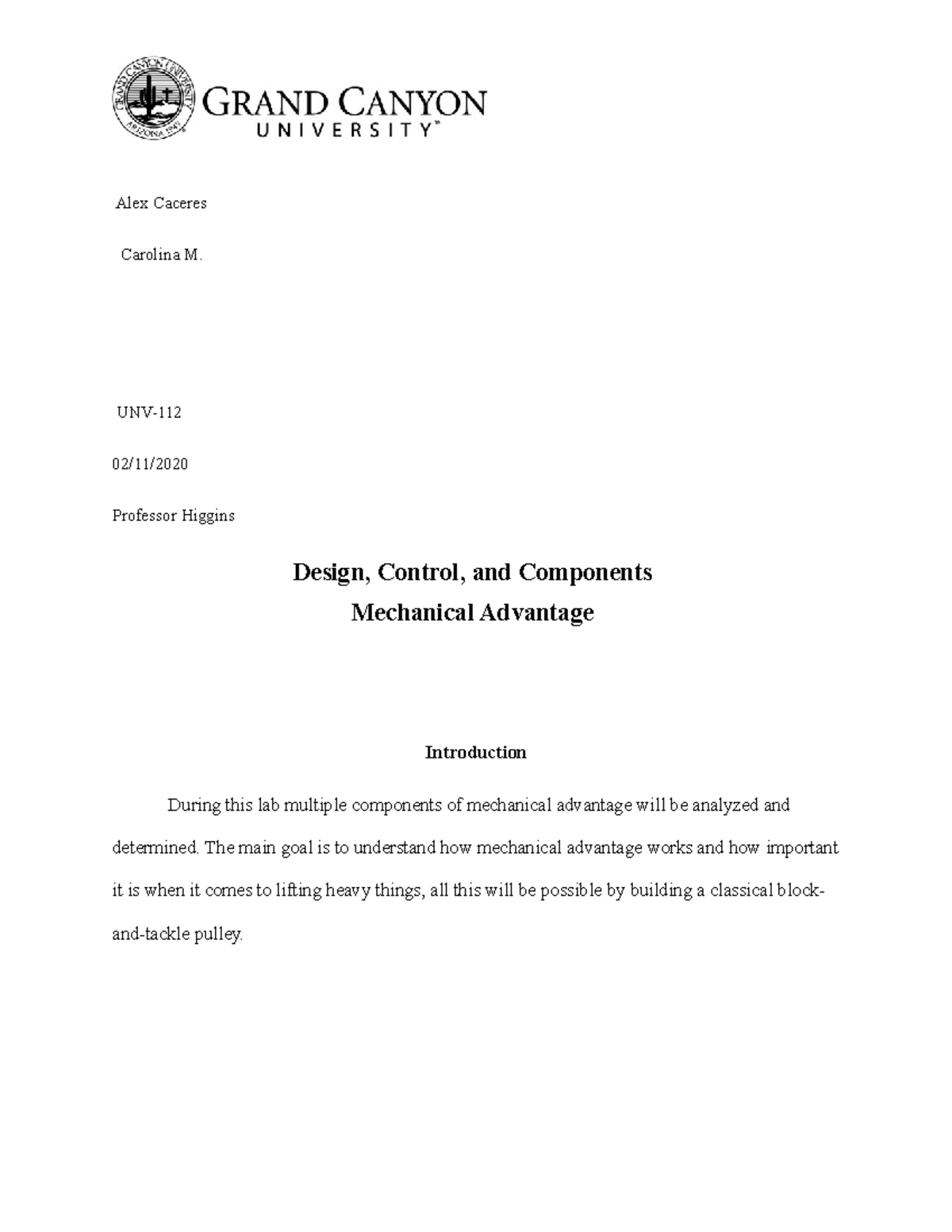 Lab 2 finaaaal - These are the first two labs form UNV-112 - Alex ...