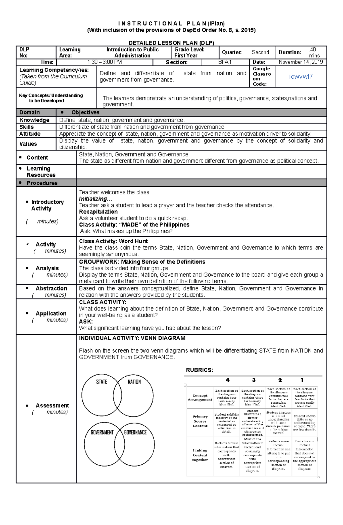Dlp Module 1 2oral Com Oral Dlp Detailed Lesson Plan School Mnhs Vrogue