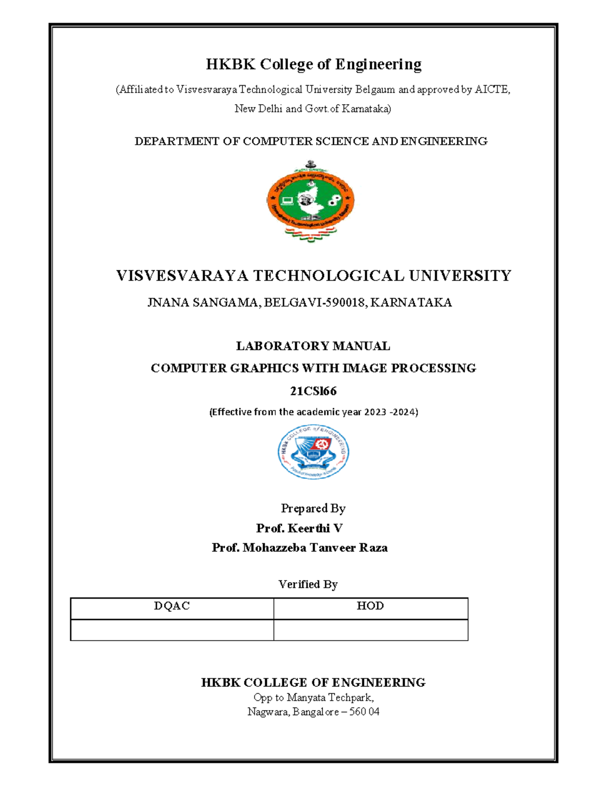 CG LAB Manual - rtrtrttr - HKBK College of Engineering (Affiliated to ...