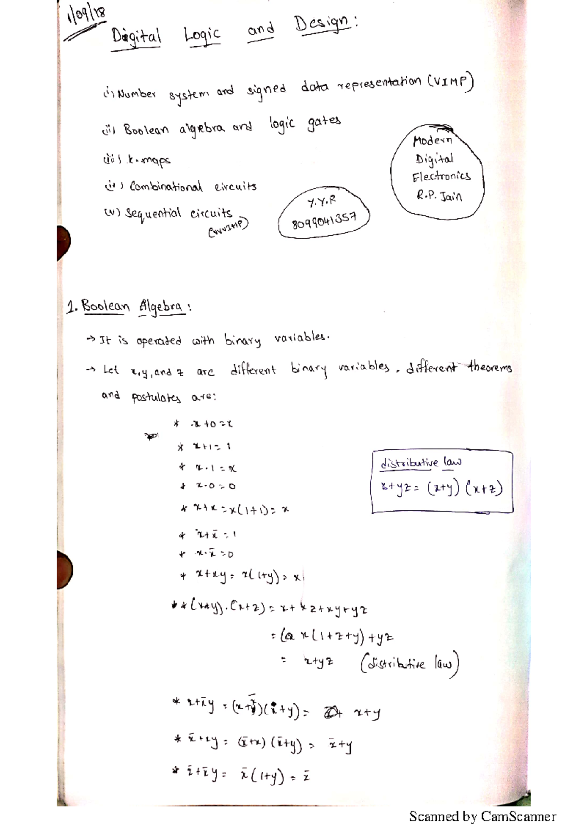 DLD Notes - FOR GATE ASPIRENTS - Digital Logic and Design: (i) Number ...