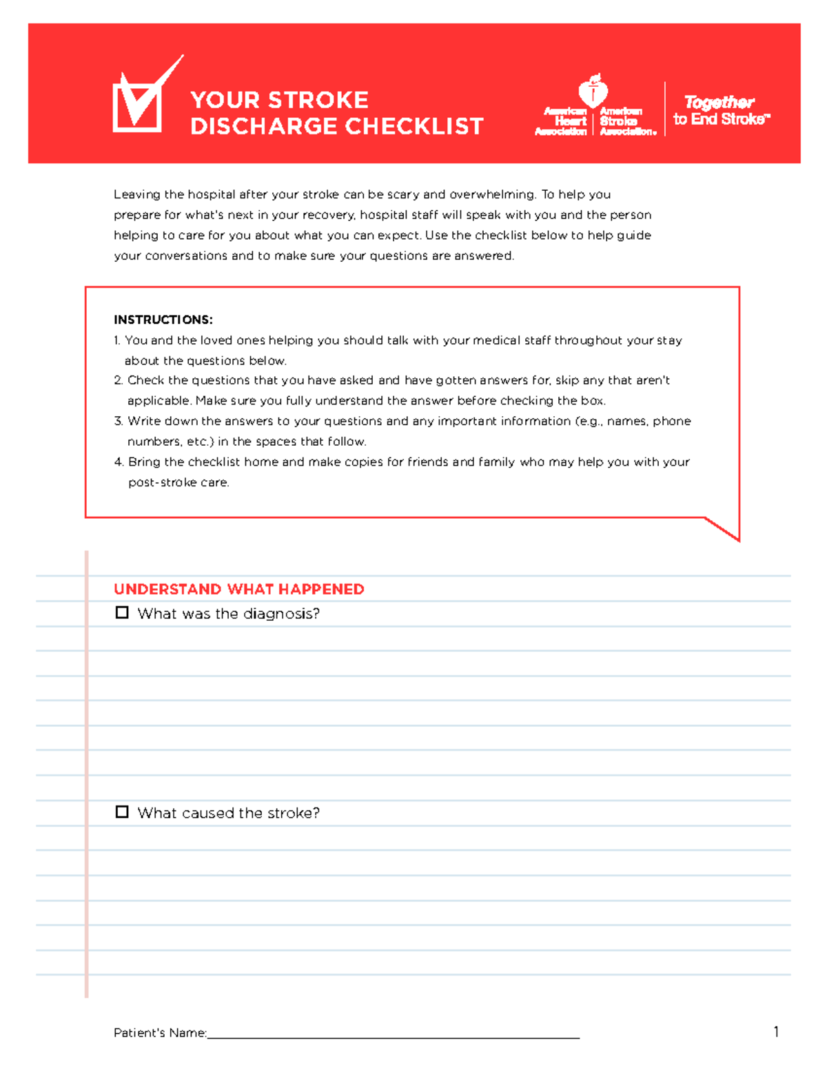 Stroke-Discharge-List-for-Patients-and-Caregivers-ucm 463810 - Leaving ...
