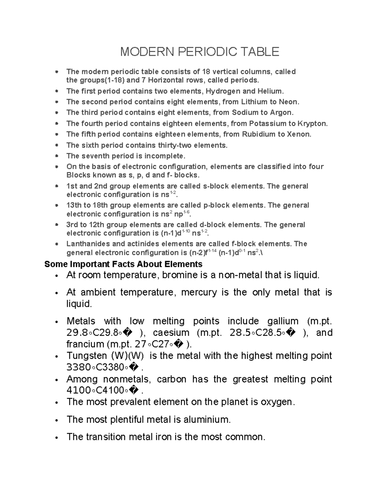 Periodic Trends Grade 11 - MODERN PERIODIC TABLE The modern periodic ...