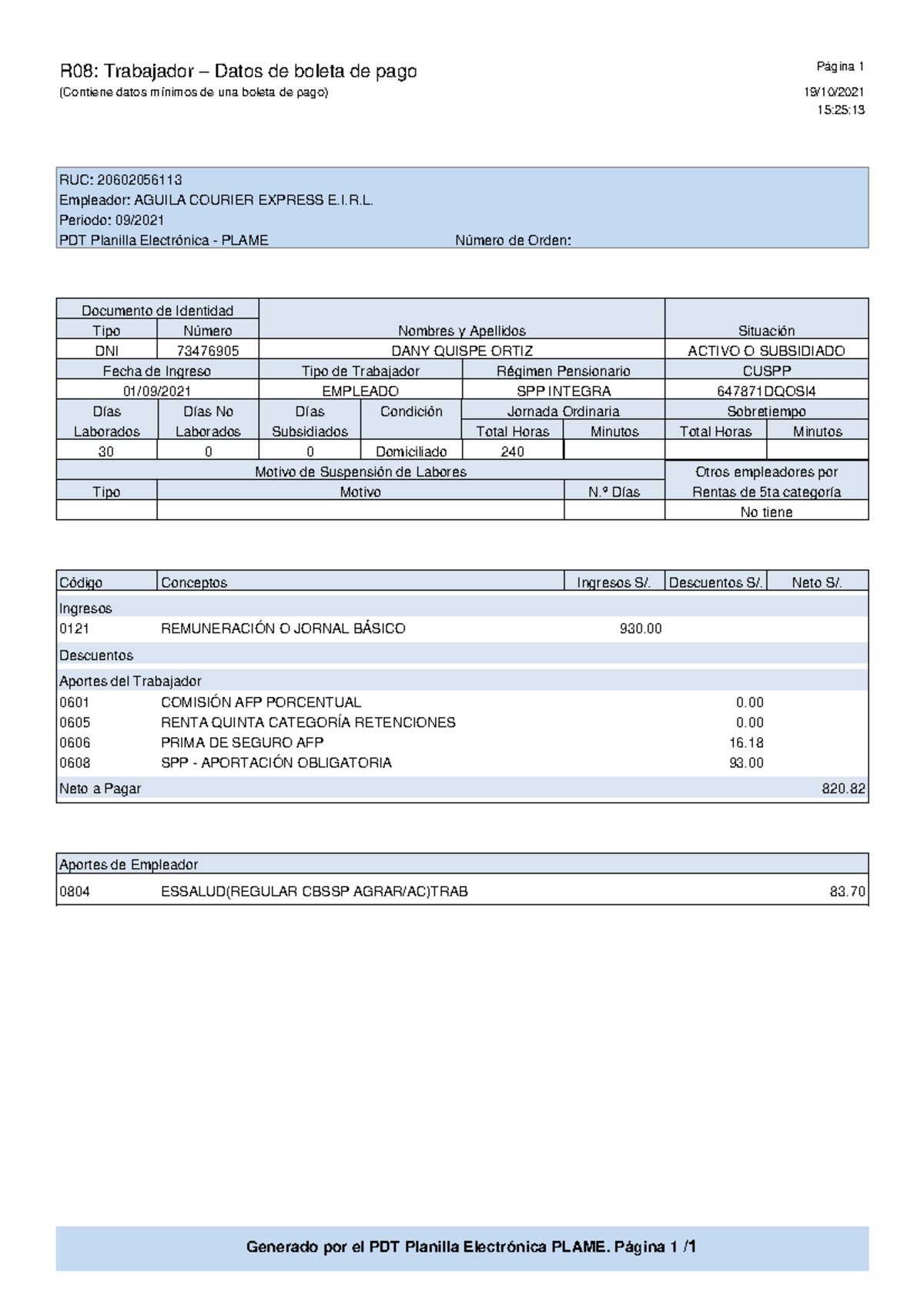 20602056113 202109 01 73476905 r08 - Generado por el PDT Planilla ...