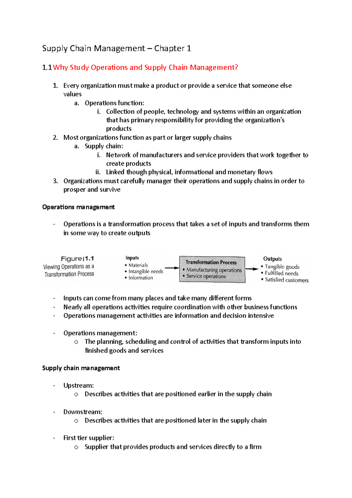 Supply Chain Management Chapter 1 - Every organization must make a ...