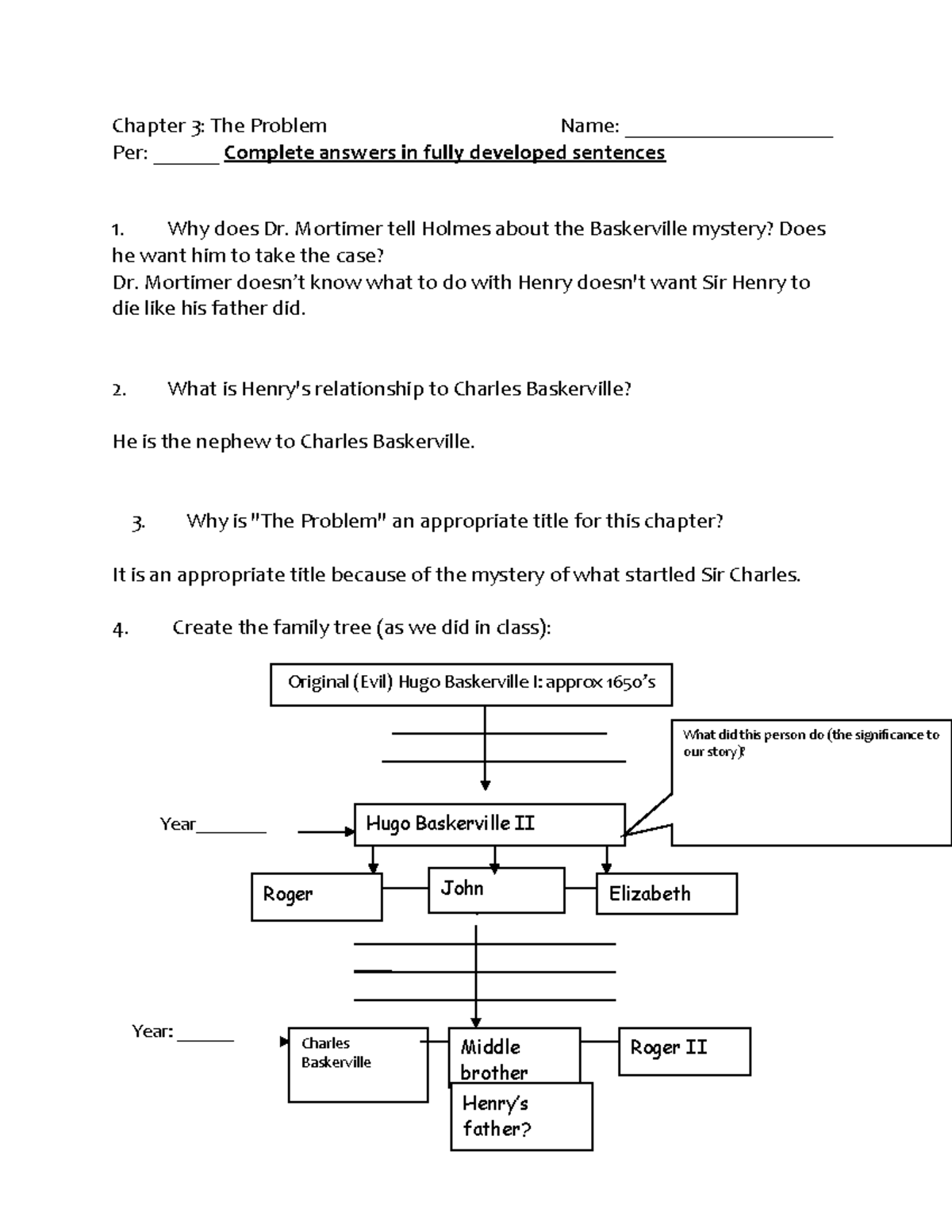 Chapter 3 questions 1 - Chapter 3: The Problem Name ...