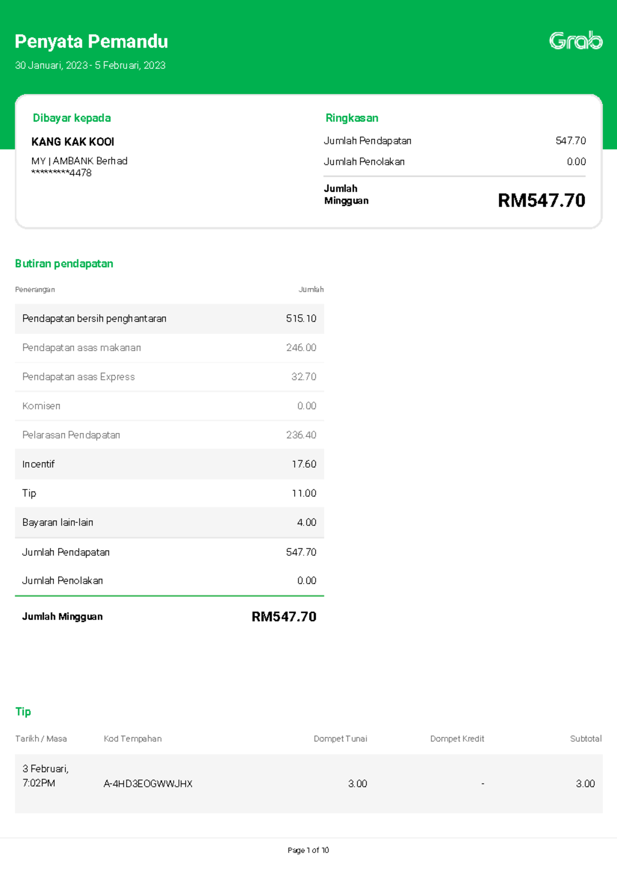 2023-W05 - Give me book - Jumlah 515. 246. 32. 0. 236. 17. 11. 4. 547. 0. Jumlah Mingguan RM547 ...