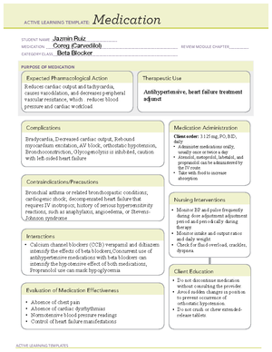 MED-FORM oxycodone - ACTIVE LEARNING TEMPLATES Medication STUDENT NAME ...