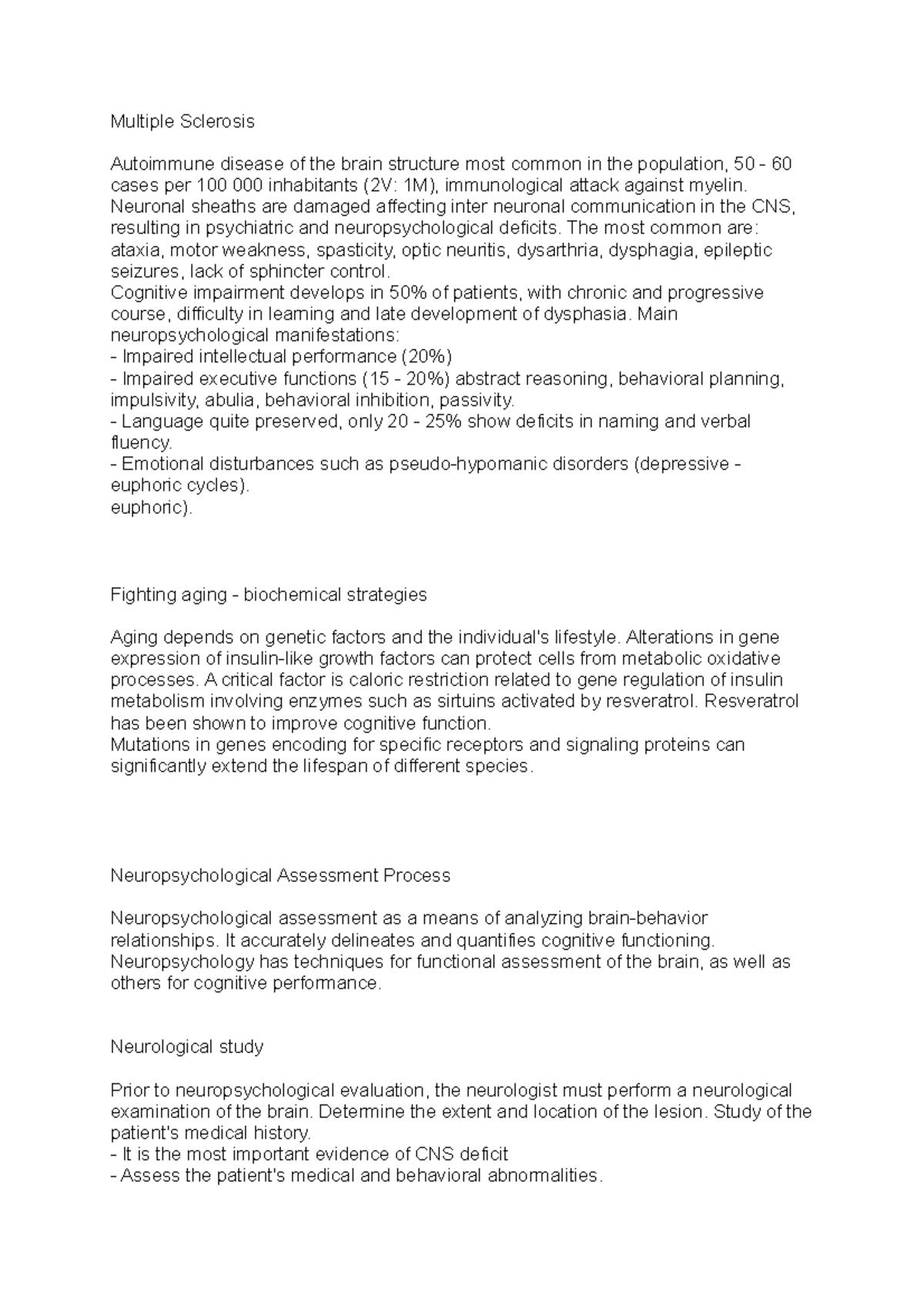 Multiple Sclerosis - Study guide - Multiple Sclerosis Autoimmune ...