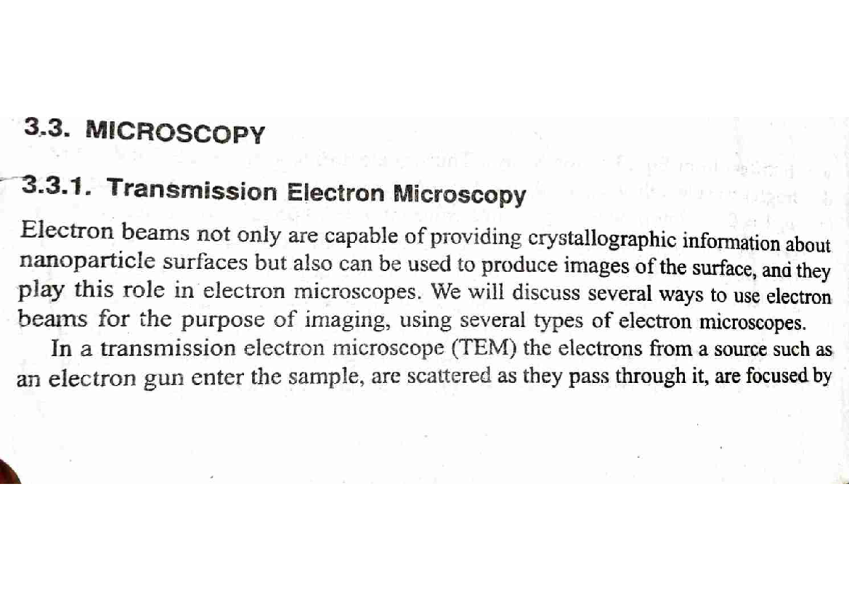TEm electron diffraction techniques - 3. MICROSCOPY 3.3. Transmission Electron Microscopy ...