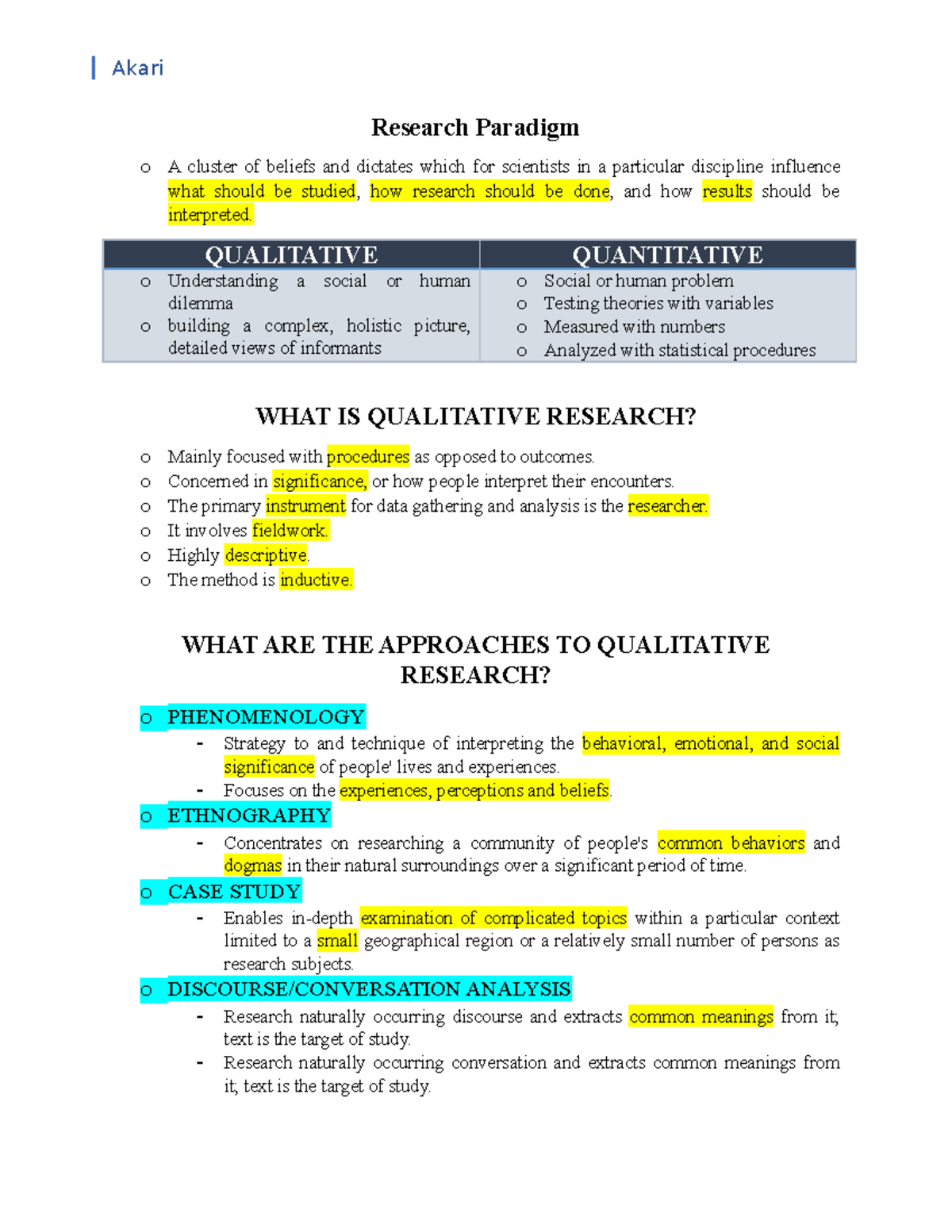 Practical Research 1- Qualitative Research (Akari) - Akari Research ...