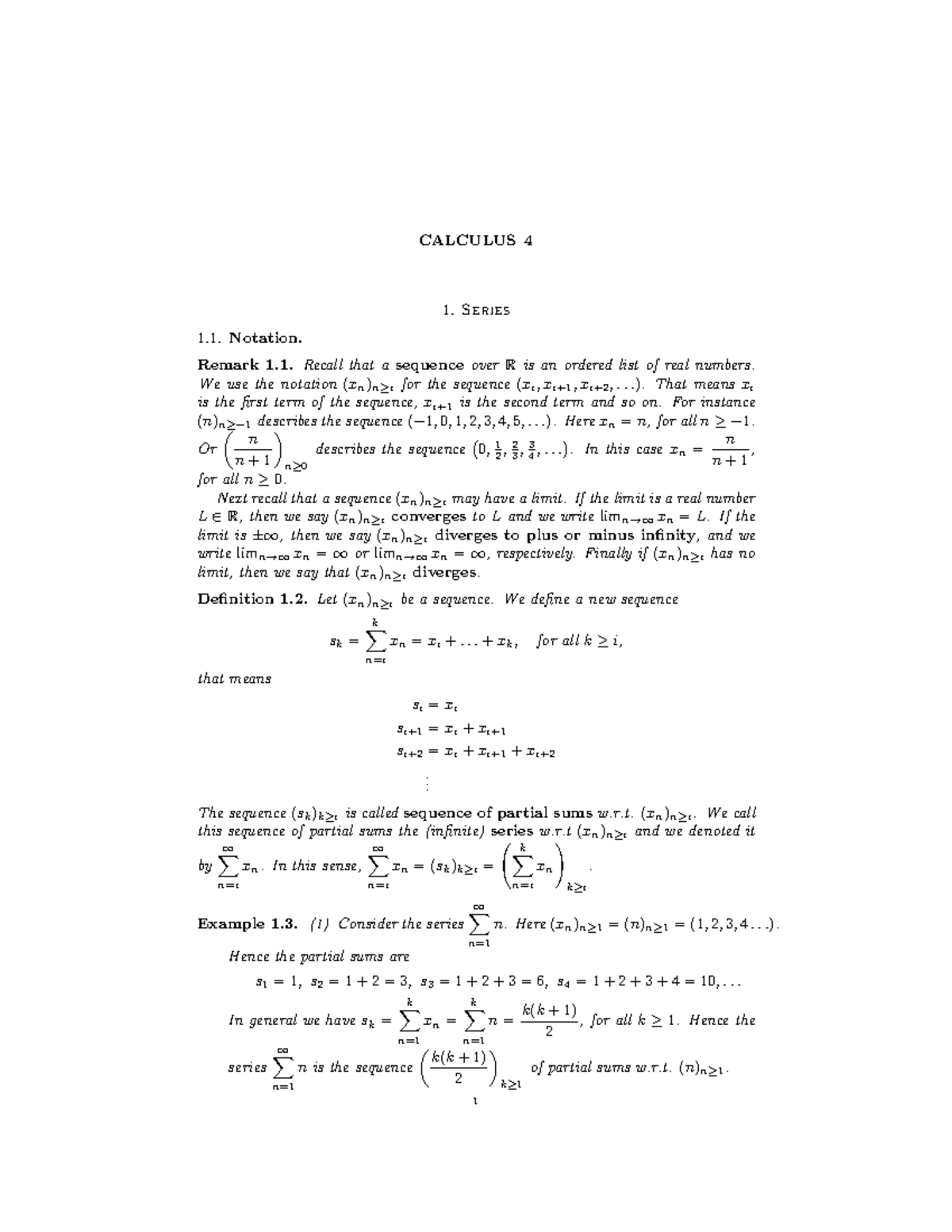 MT202S Calculus 4 - Complete lecture notes for study year 2021/2022 ...