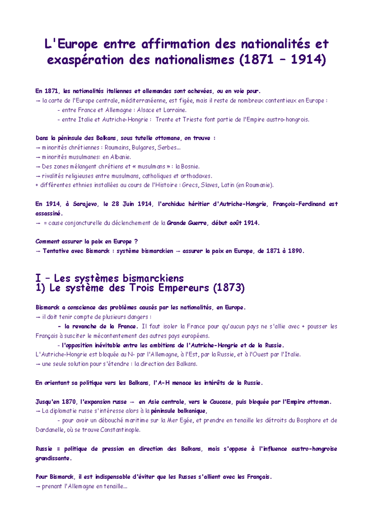 l'Empire austro-hongrois Bac +2 Histoire