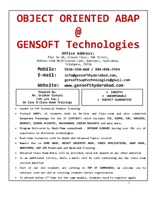 ABAP Exercises - Exercises: Introduction to ABAP Programming SAP Development ABAP Training The ...