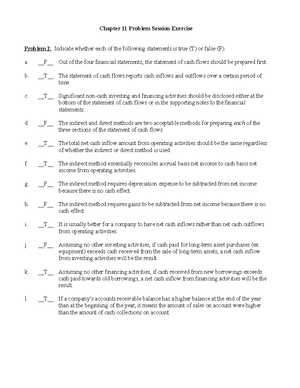 Ch 7 problem session exercise - Chapter 7 Problem Session Exercise Problem I: Indicate whether ...
