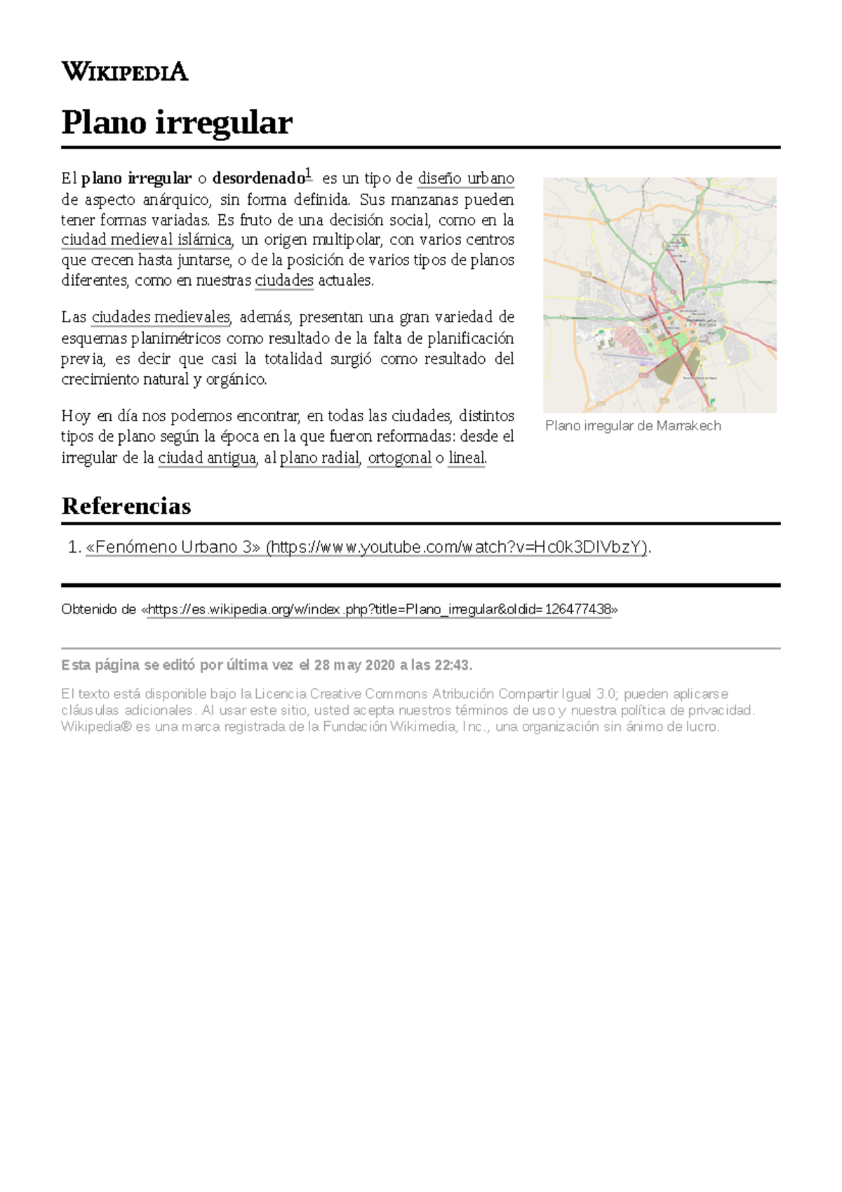 Plano irregular - qwertyuiop´+ - Plano irregular de Marrakech Plano ...