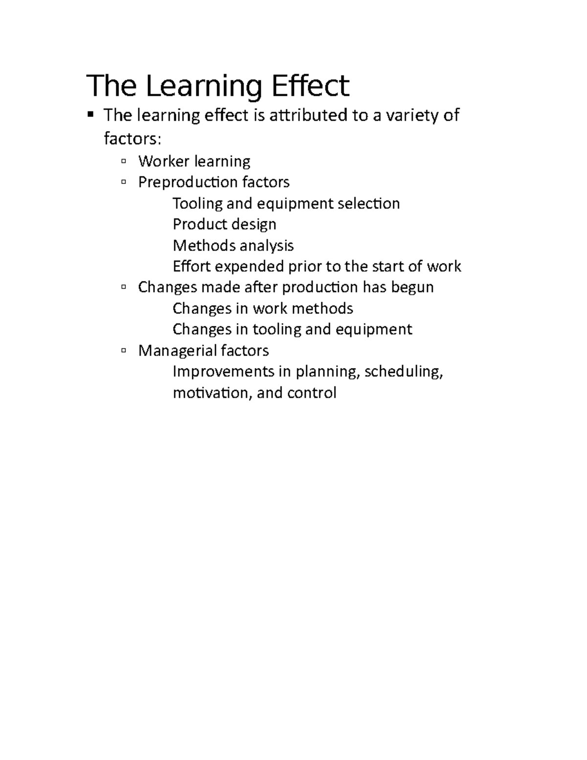 BA 380 Learning curves - Helpful guide - The Learning Effect The ...