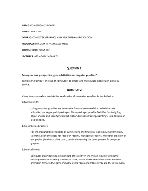 03 Images and Graphics - Multimedia - 3. Images and Graphics Contents 3 ...