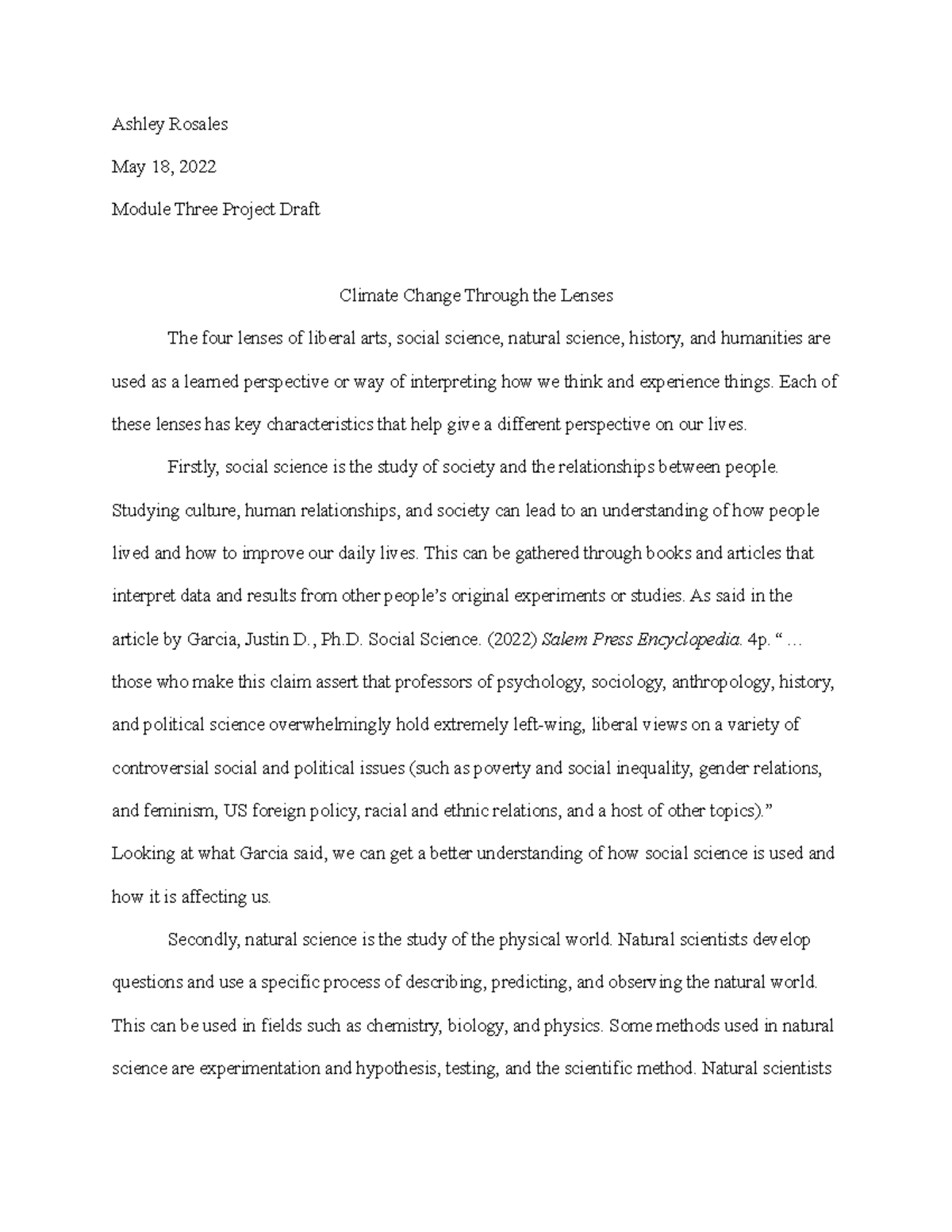 Module Three Project Draft - Ashley Rosales May 18, 2022 Module Three ...