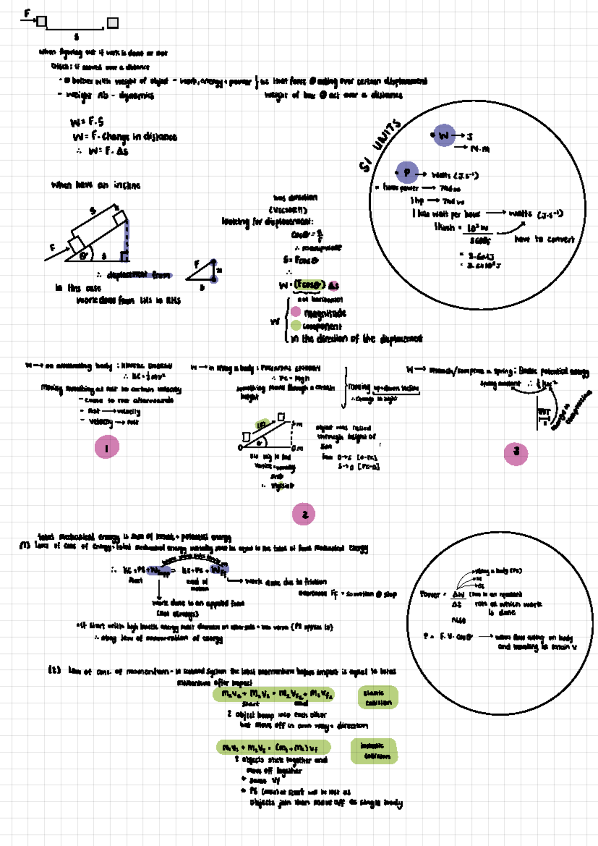 Physics Block 2 - Work, Energy and Power solved problems. - F I 1 S ...