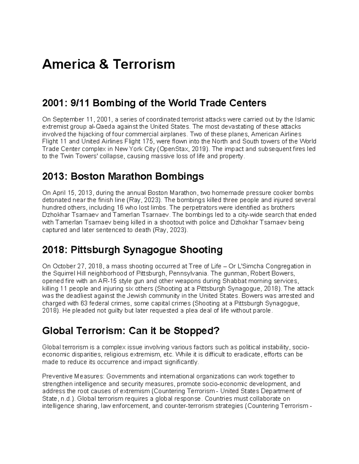 American Terriorism - America & Terrorism 2001: 9/11 Bombing of the ...