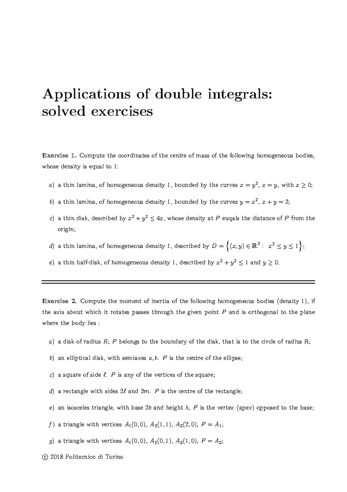 3. Applications of triple integrals solved with detailed solutions ...