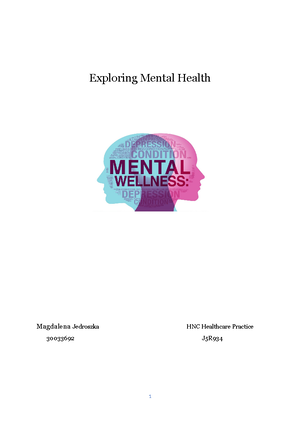 Exploring Mental Health Reflection on Book 1 - It helps health care ...
