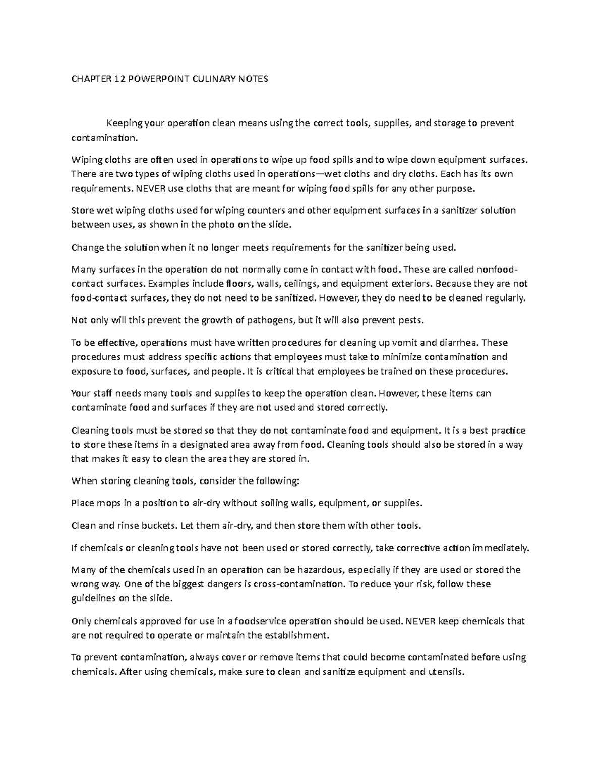 Chapter 12 powerpoint culinary notes 3 - CHAPTER 12 POWERPOINT CULINARY ...