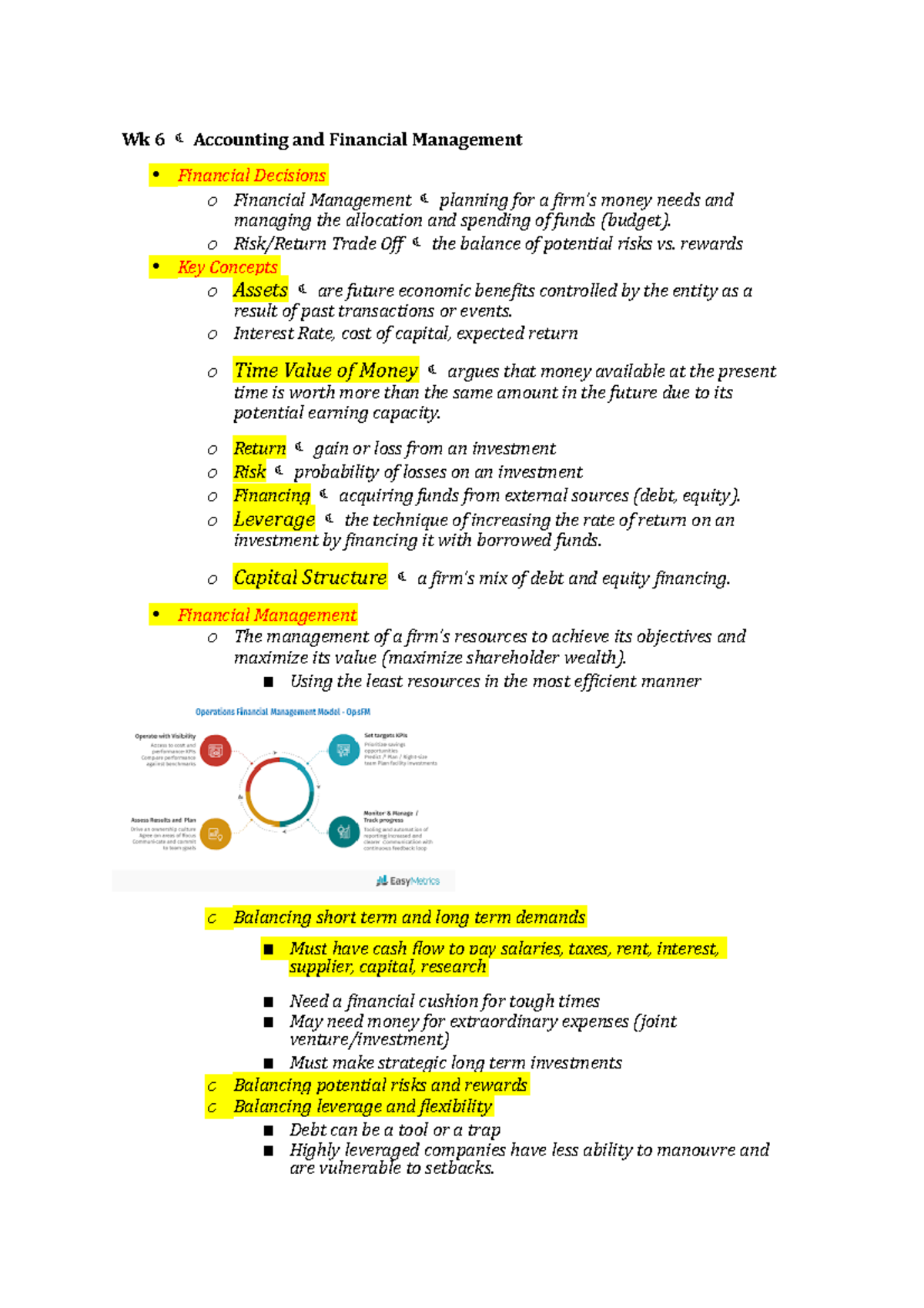 Lec 2 - Lecture notes 2 - Wk 6 Accounting and Financial Management ...