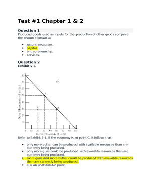 Final Test and Answer Key - Economics 101 Final Exam Practice Problems ...