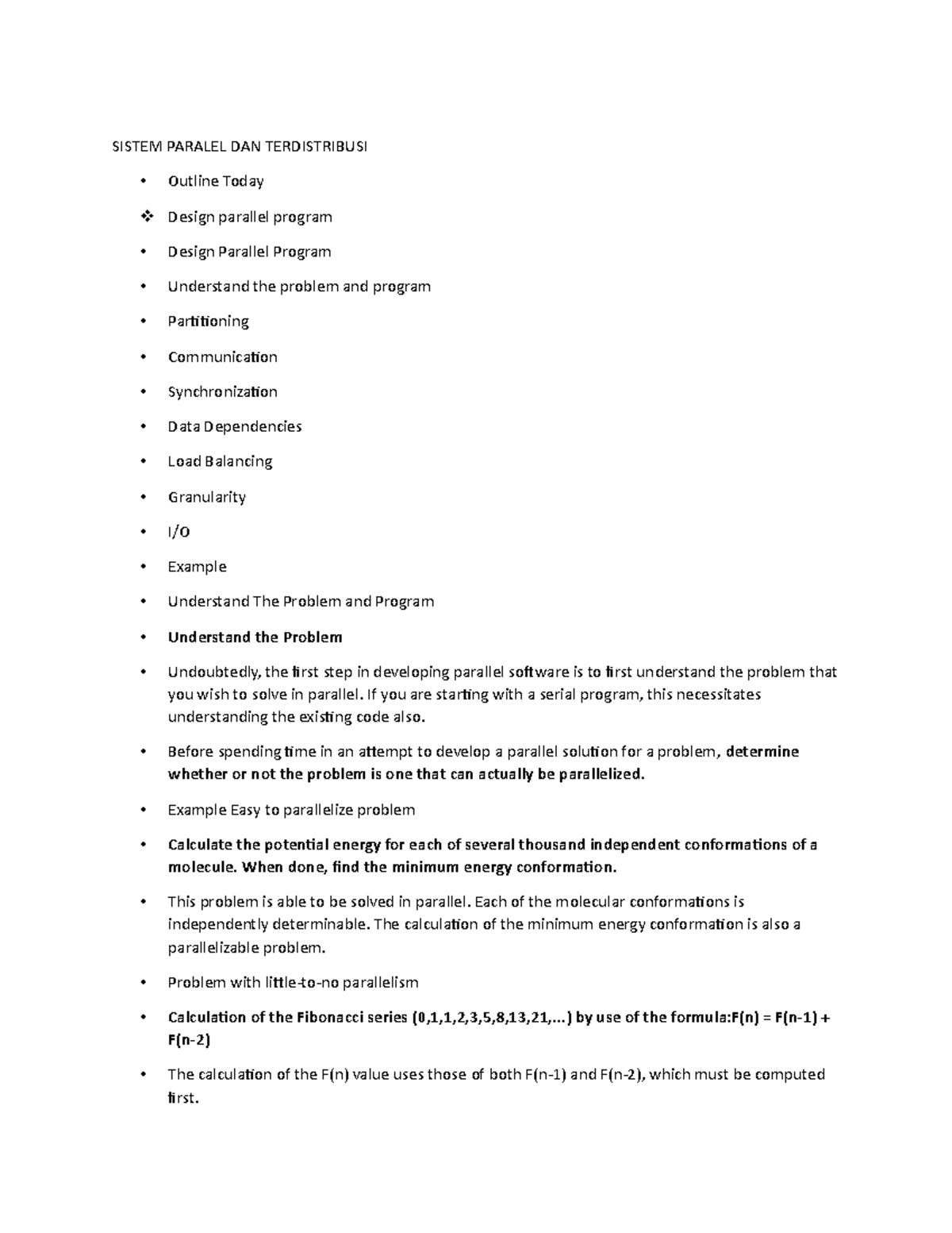 Resume 8 - SISTEM PARALEL DAN TERDISTRIBUSI Outline Today Design ...