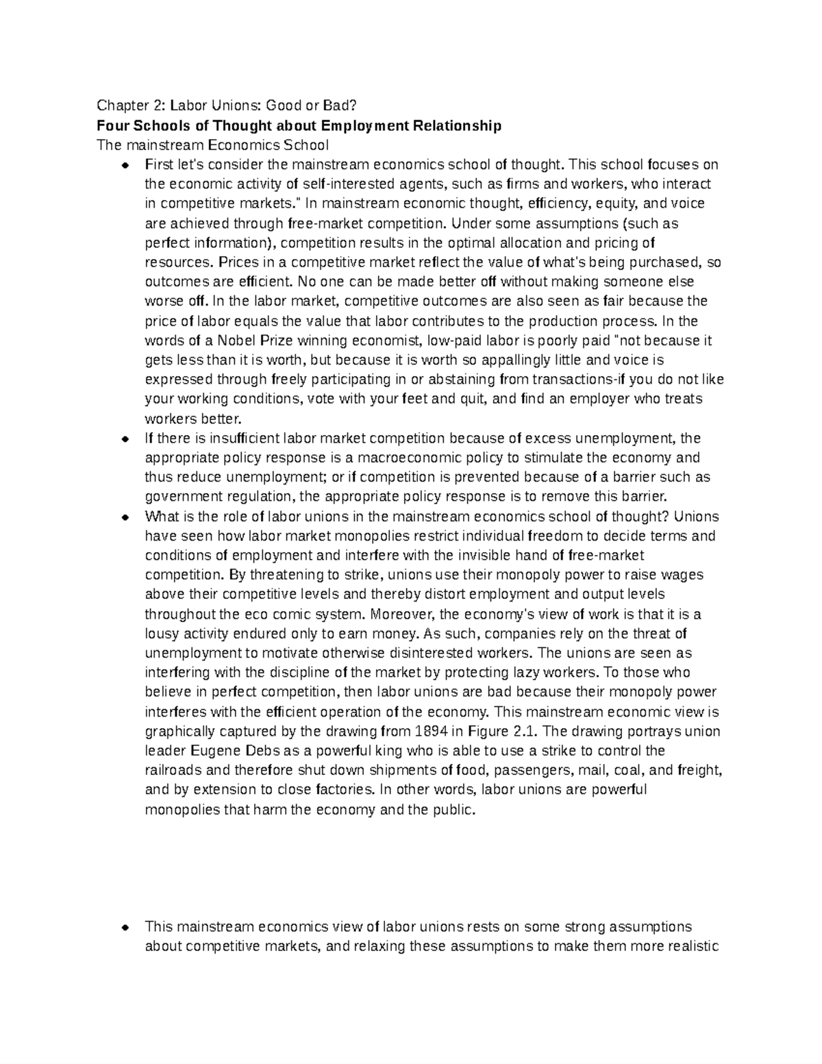 Chapter 2 Labor Unions Good or Bad - Google Docs - Chapter 2: Labor ...