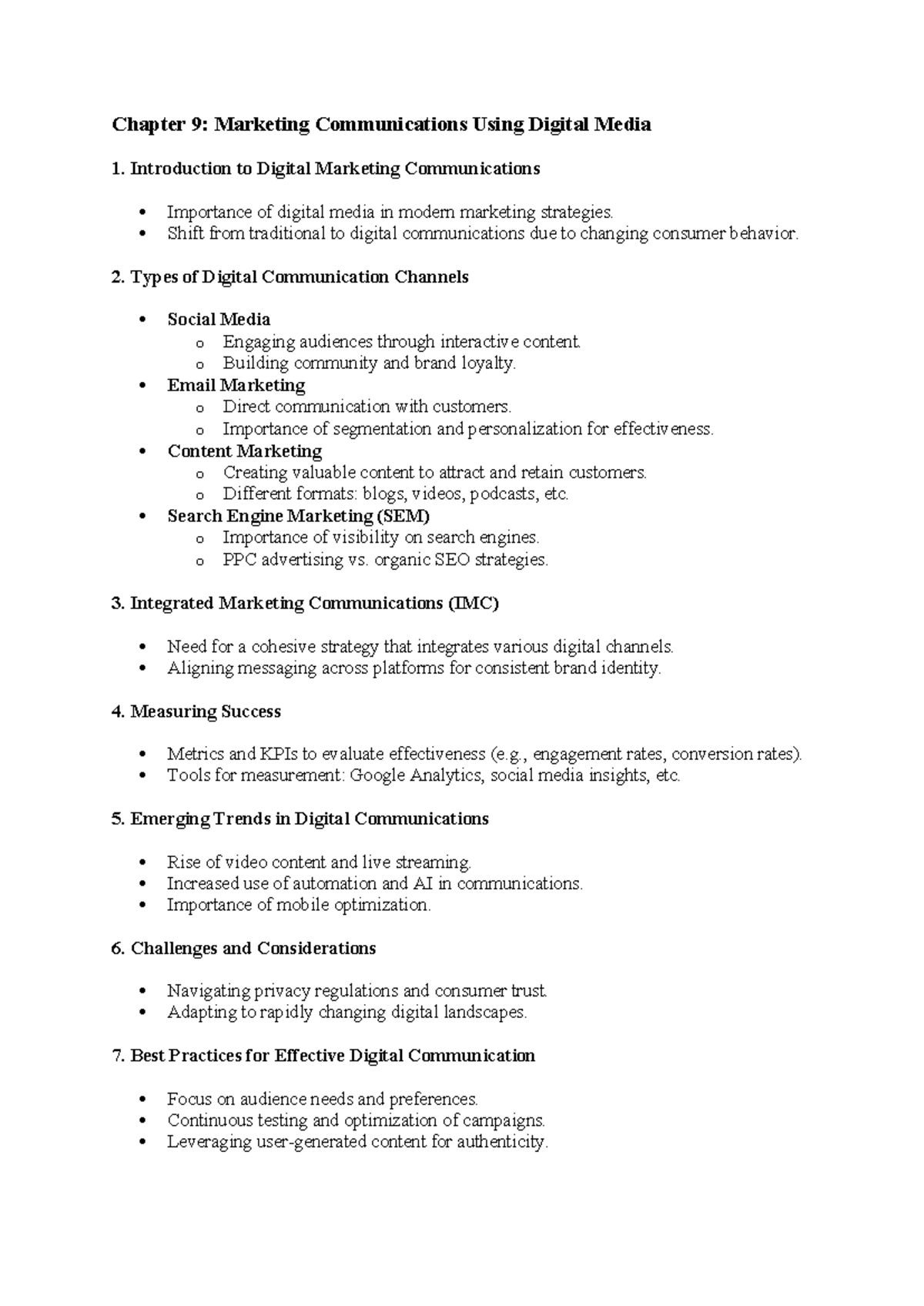 Chapter 9 - DAIGITAL MEDIA CHANNELS - Chapter 9: Marketing ...